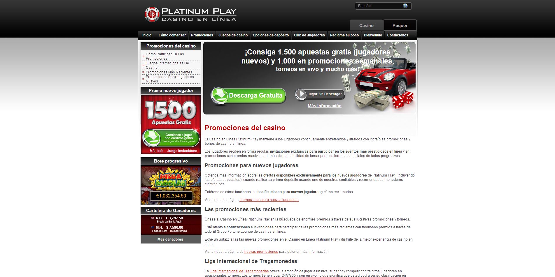 Descubre el Platinum Play casino y pasa momentos fantásticos