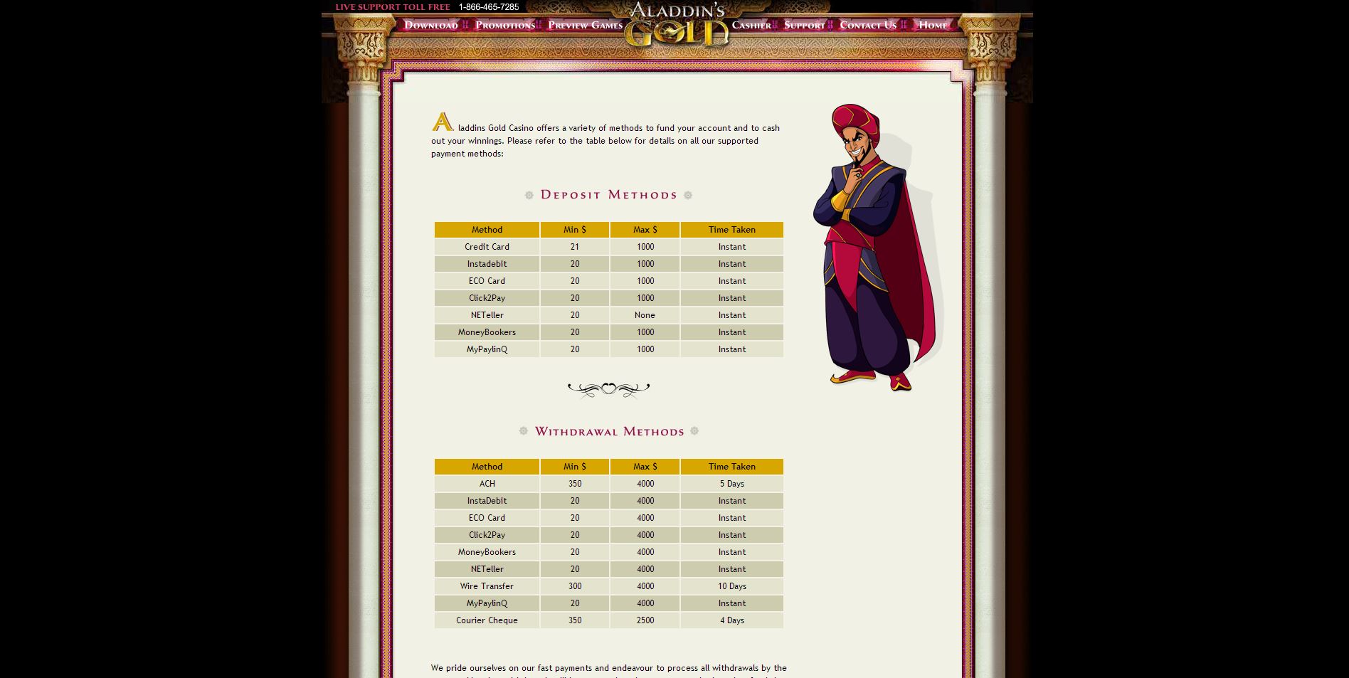 Visita el casino Aladdin's Gold y gana fortunas con sus juegazos