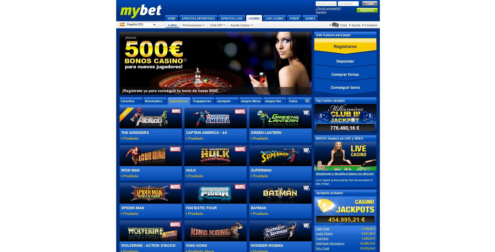 Conoce el casino My Bet y disfruta de los juegos de Novomatic