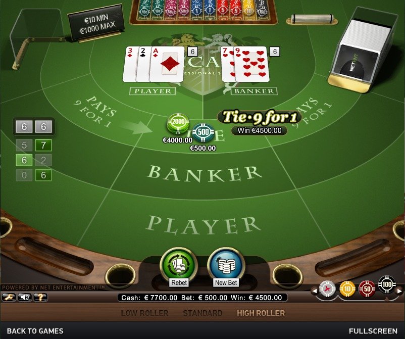 Baccarat en línea Pro Series NetEnt el más fácil de la web