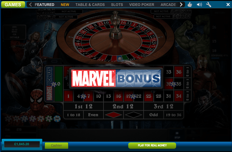 Essayez la Marvel Roulette, le jeu de table aux super pouvoirs!