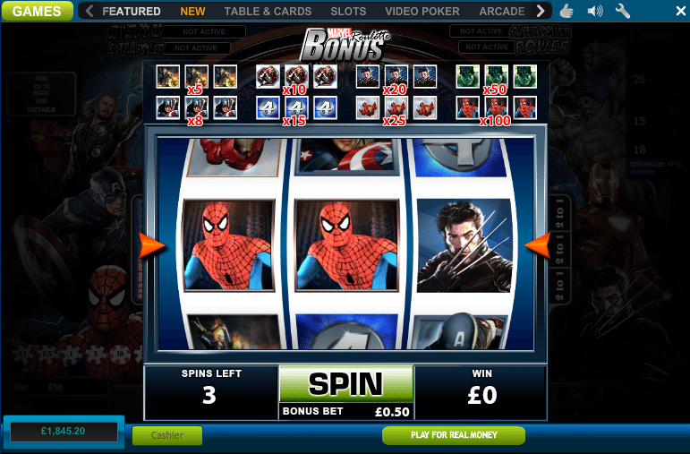 Essayez la Marvel Roulette, le jeu de table aux super pouvoirs!