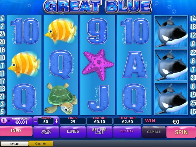 Recensione del gioco Great Blue slot machine di Playtech