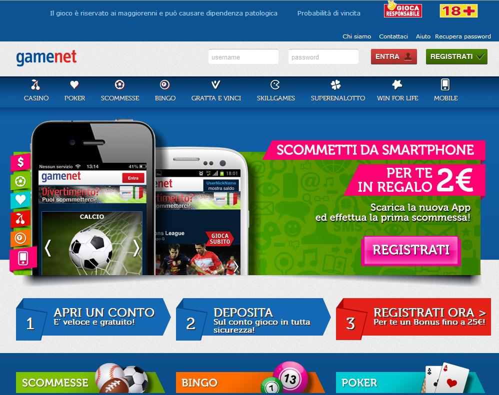 Recensione di Gamenet Casino - Licenza AAMS e giochi NetEnt