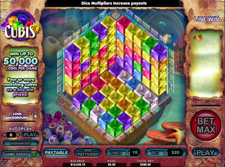 Lees dit Cubis casino spel review over winnen in 3D