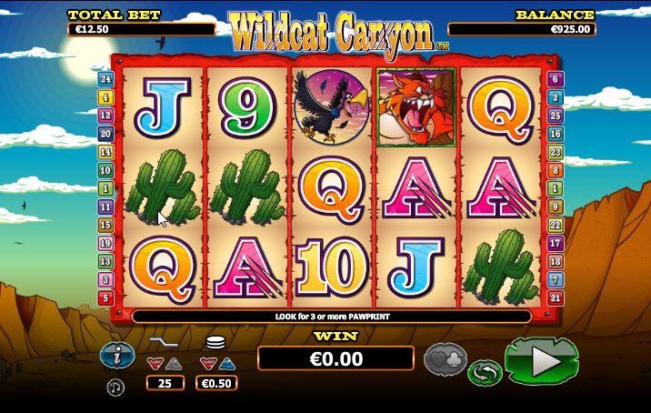Zagraj w grę slotową Wildcat Canyon z darmowymi spinami