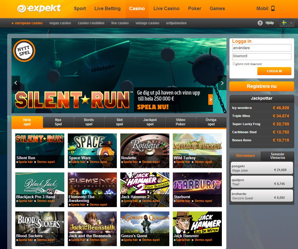 Läs allt om Expekt Casino i VegasMasters casinorecension