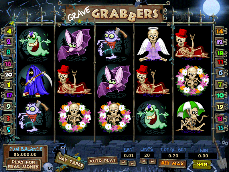 Play Grave Grabbers Slot Machine and Find the Graveyard Treasure