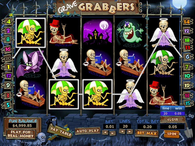 Play Grave Grabbers Slot Machine and Find the Graveyard Treasure