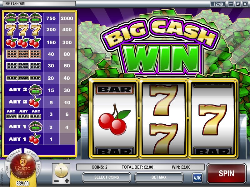 Play Big Cash Win for a Big Cash Win!