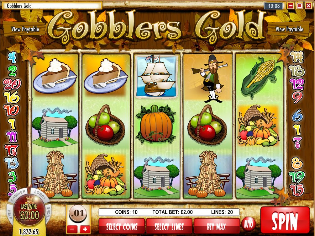 Play Gobblers Gold slot and see the origins of your Thanksgiving meal