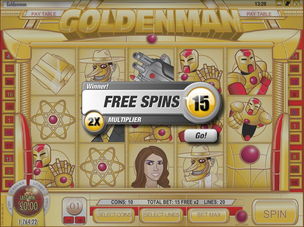 Go Gold with the Goldenman Slot - Bonuses Available