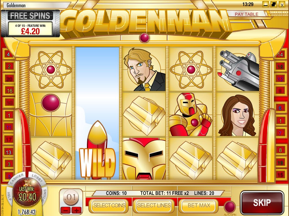 Go Gold with the Goldenman Slot - Bonuses Available