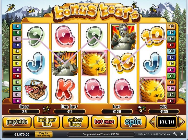 Play Bonus Bears Slot for Online Fun