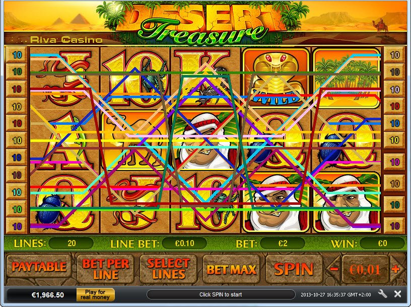 Play Desert Treasure Slot with VegasMaster.com