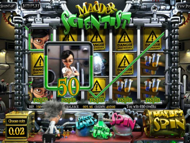 Review Madder Scientist Slot Machine