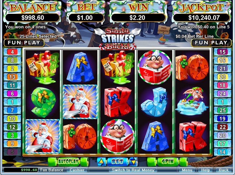 Play Santa Strikes Back Slot for Some Holiday Bonuses