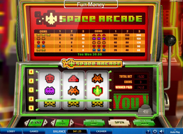 Review Space Arcade Slot Machine