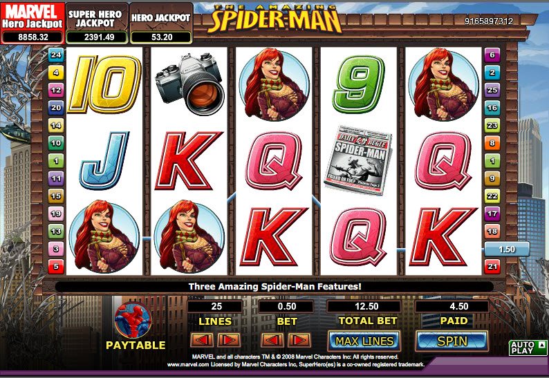 Play Spiderman Slot and Help Save Mary-Jane