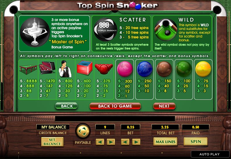 Play Top Spin Snooker Slot - Aim for Prizes