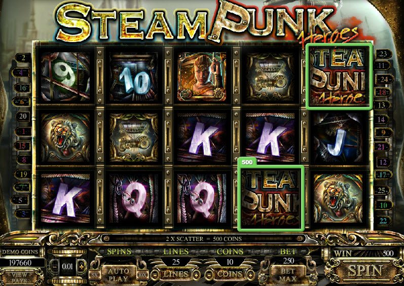 Review SteamPunk Heroes Slot Machine