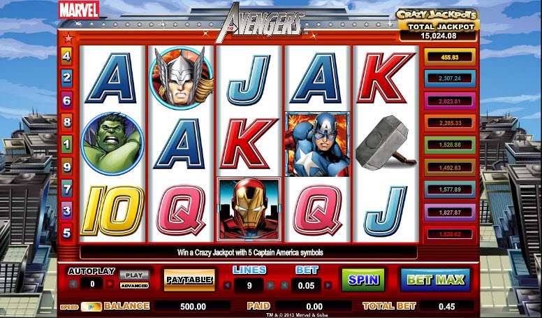 Save the World with the Cryptologic Avengers Slot Jackpots