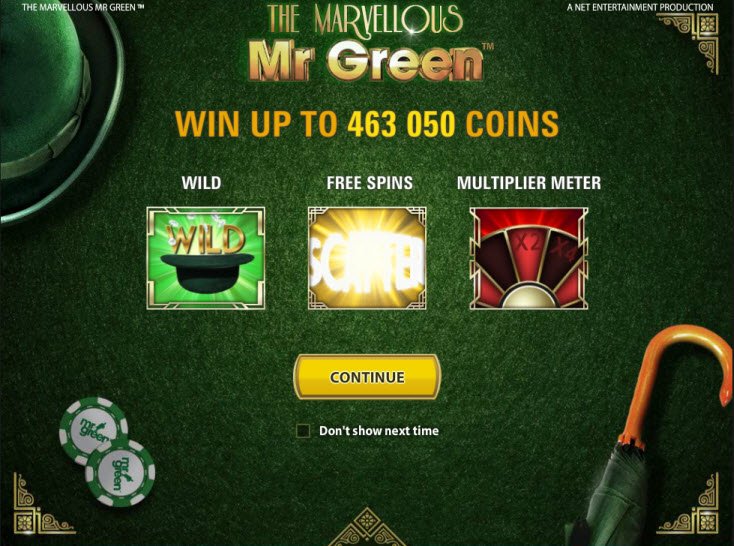 Review Marvellous Mr Green Slot Machine