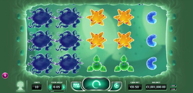 Win with germs and worms, in the Cyrus the Virus slot